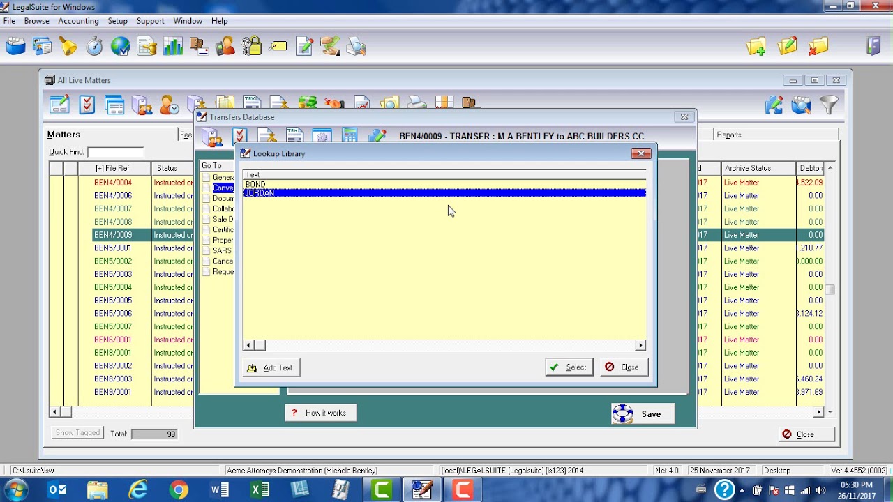Completing the Docgen Database Part 2 The CONVEYANCER screen - YouTube