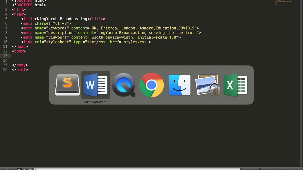 Part 1 Creating Webpage Using Html Css Youtube