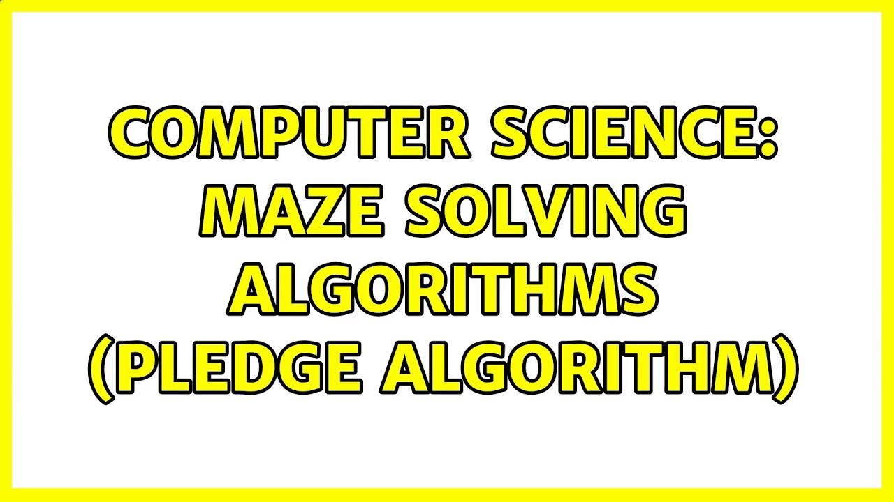 Computer Science: maze solving algorithms (pledge algorithm) - YouTube