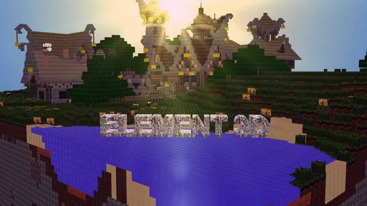 Element 3D minecraft test - YouTube