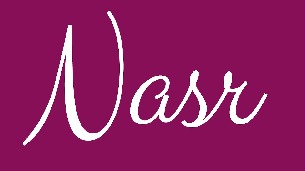Learn how to Sign the Name Nasr Stylishly in Cursive Writing - YouTube