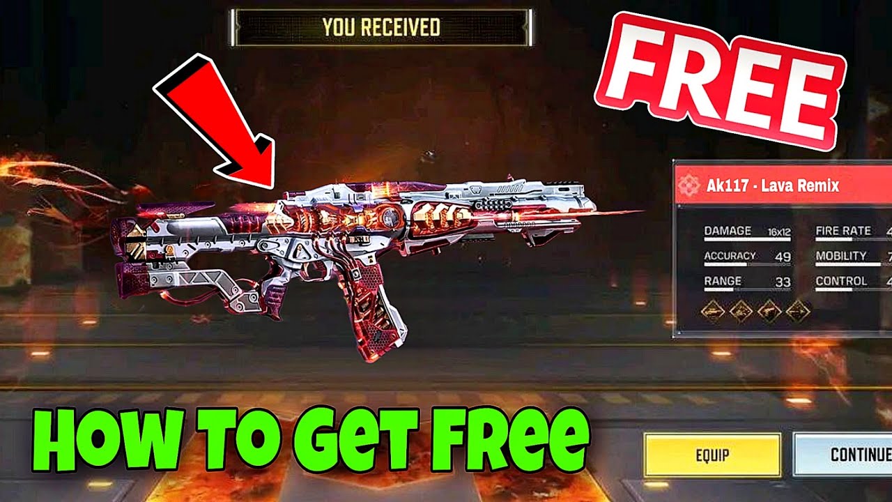 how to get *FREE* mythic ak117 lava remix skin in codm 2025 | free ...