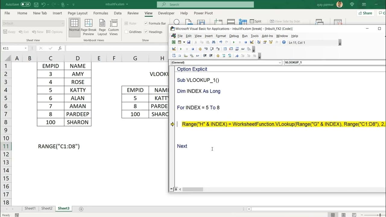 Excel Vba Functions Lecture8 Chapter6 English Language Youtube