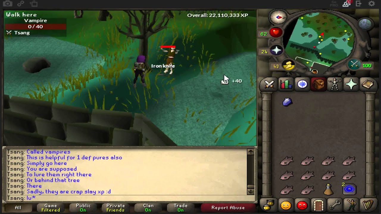 Old School RS - Slayer task [Vampires] Safespot! Pures! - YouTube
