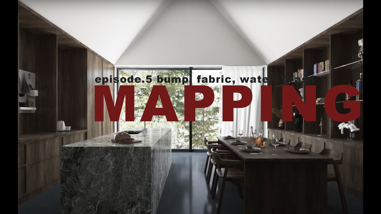 [RENDER] D5 mapping3 - bump, fabric, water, grass I D5 맵핑3 - 범프, 패브릭, 물 ...