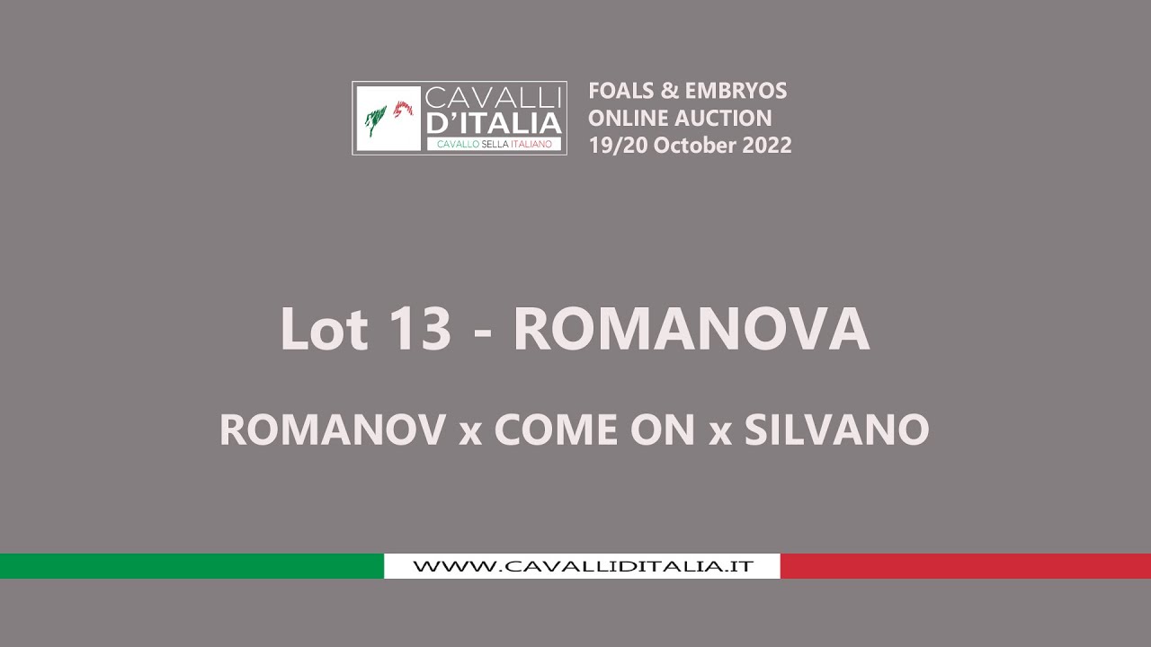 Lot 13 - ROMANOVA - YouTube