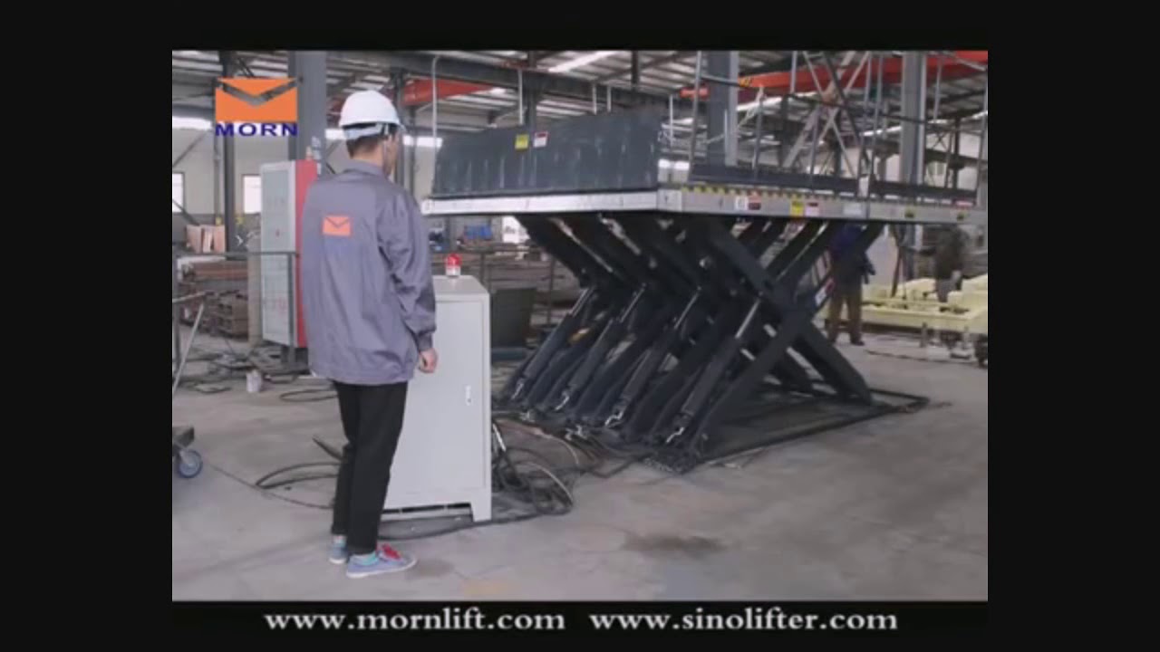 Demonstration Video of low profile scissor lift from MORN LIFT - YouTube