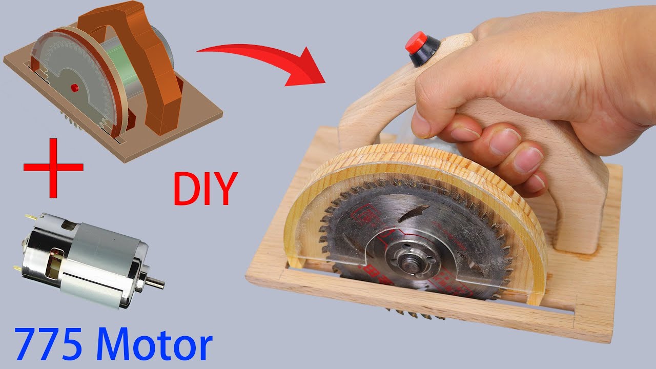 775 motor to create a handheld cutting machine-----（Free template ...