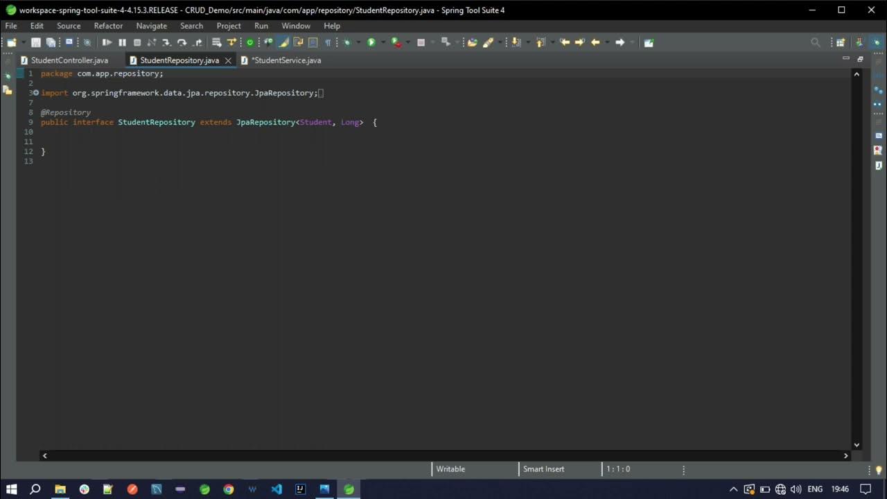 SPRING BOOT CRUD OPERATION BY USING STS application which used by spring boot developer - YouTube