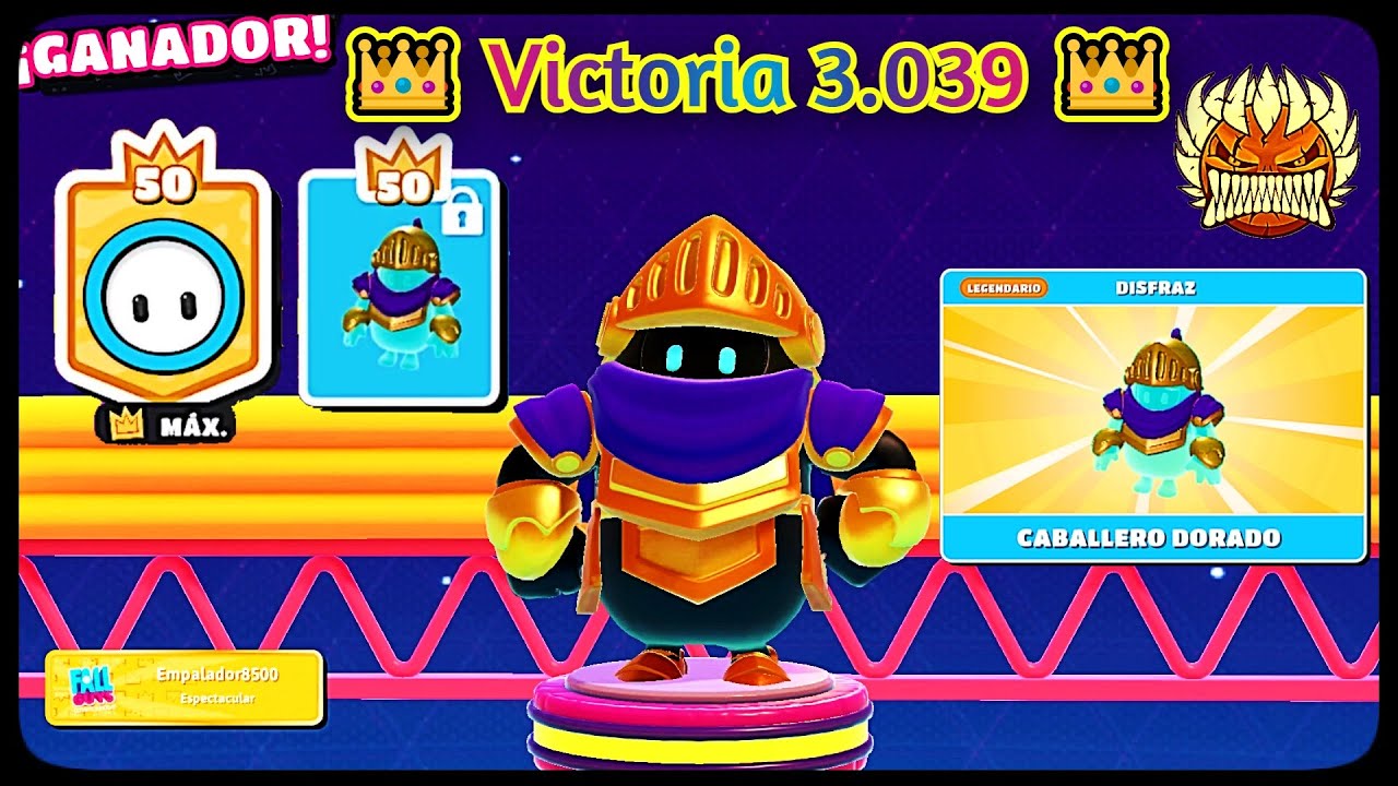Fall Guys Ps4 - Crown Rank 50 Máx 👑 Caballero Dorado Completo 🛡️ ...