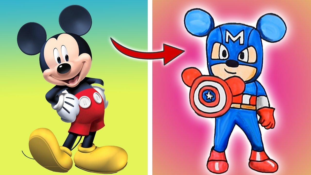 Mickey Mouse Clubhouse As CAPTAIN AMERICA SUPERHEROES - YouTube