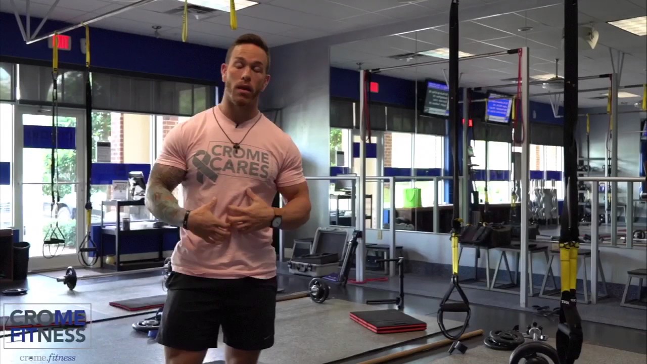 Landmine oblique twist instructional - YouTube