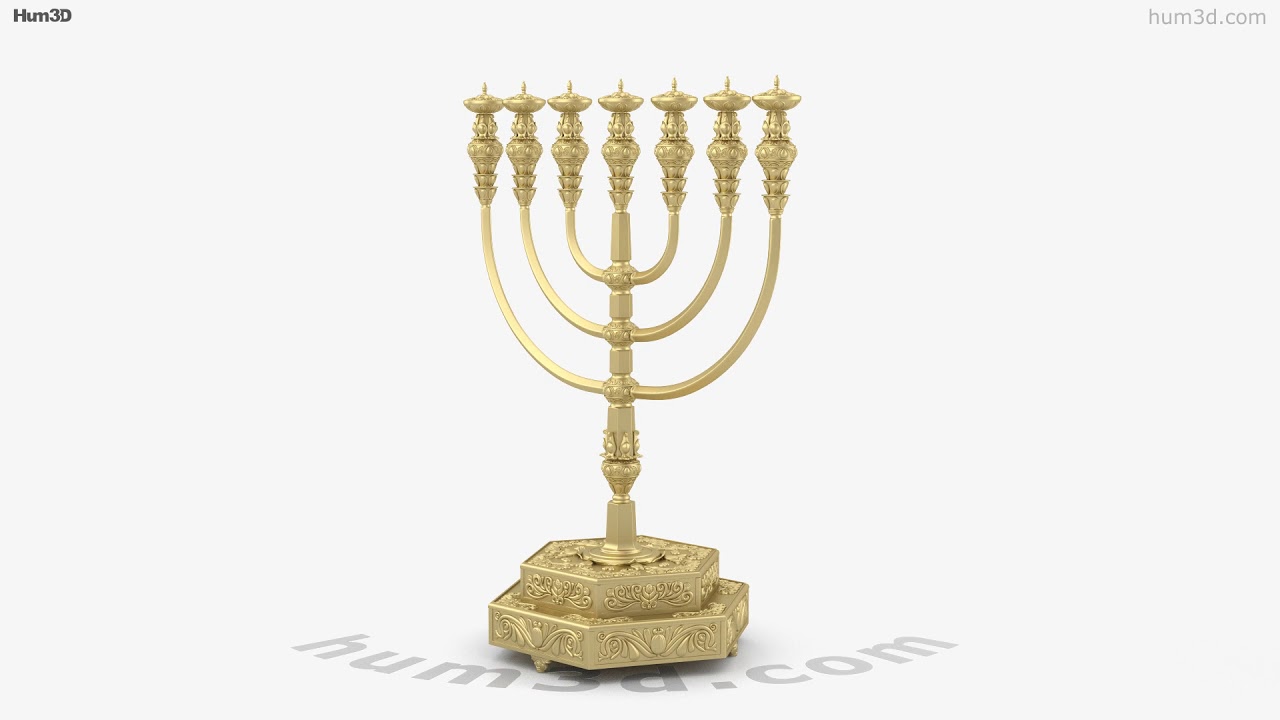 Menorah 3D model by 3DModels.org - YouTube