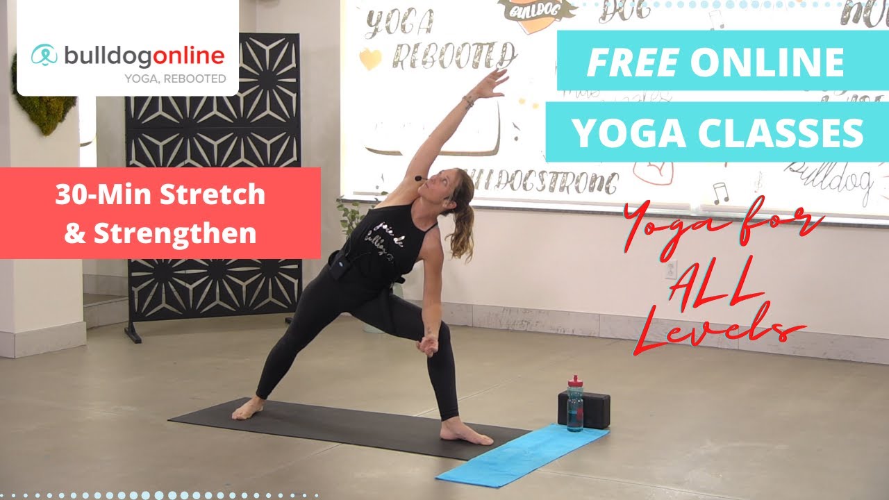 30-Minute Beginner Yoga Stretch & Strengthen - FREE Yoga Classes for ALL Levels! - YouTube