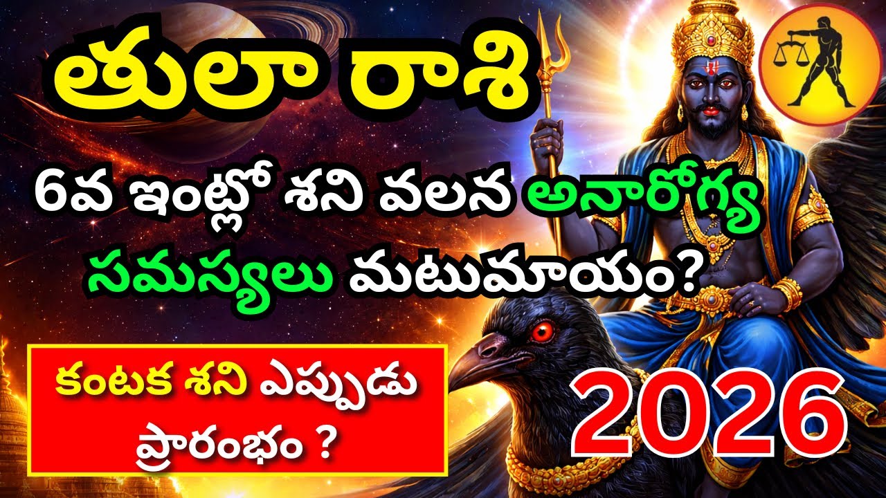 తుల రాశి శని ఫలితాలు |Tula rasi phalalu 2026 in telugu |libra horoscope ...
