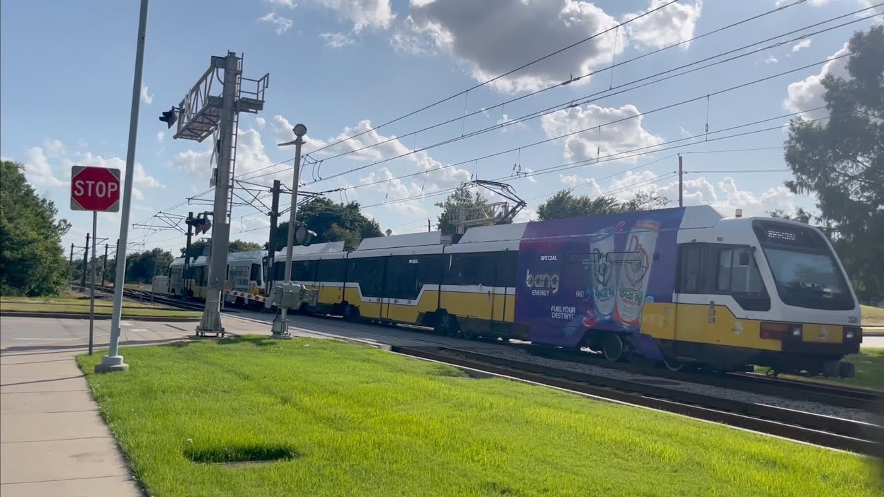 DART Light Rail Trains at LBJ/Central Station (RED LINES ONLY) - YouTube