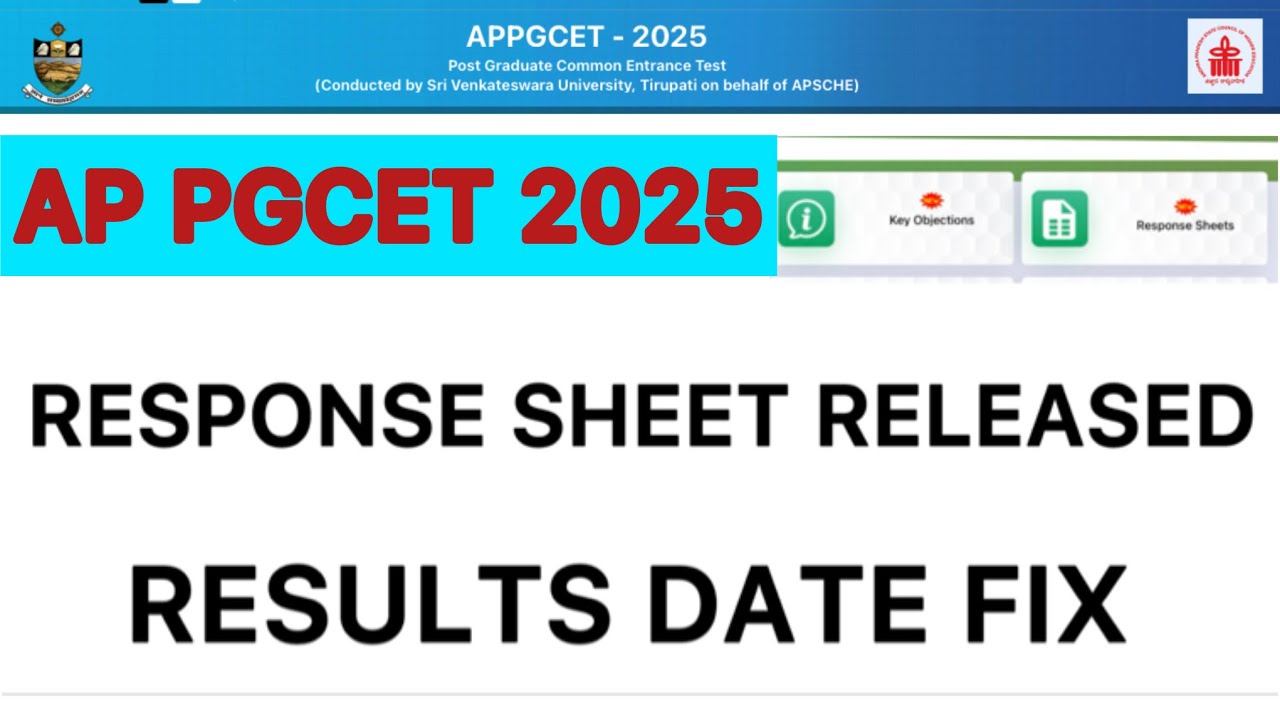 AP PGCET 2025 RESULTS DATE RELEASED | AP PGCET RESPONSE SHEET AVAILABLE ...