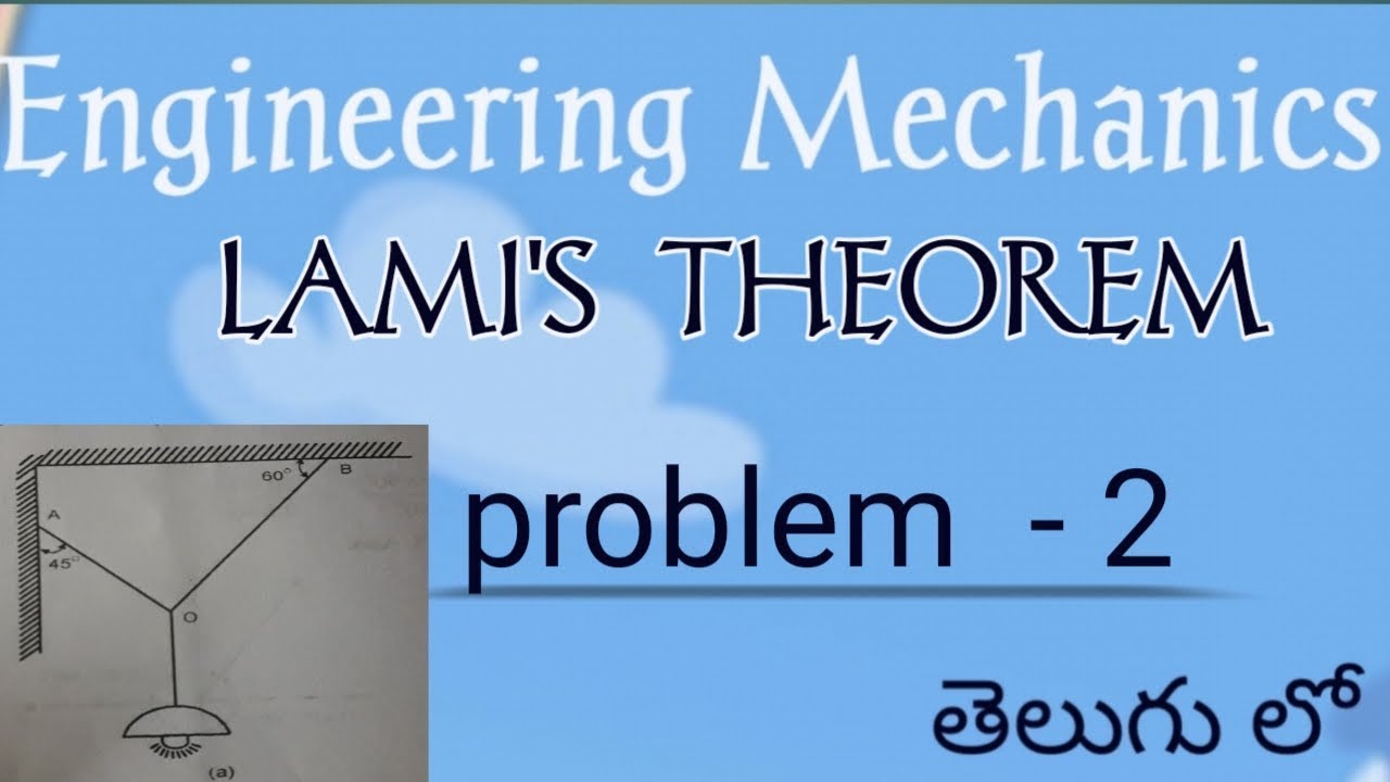 Basic problem on Lamis theorem in engineering mechanics ll Lamis ...