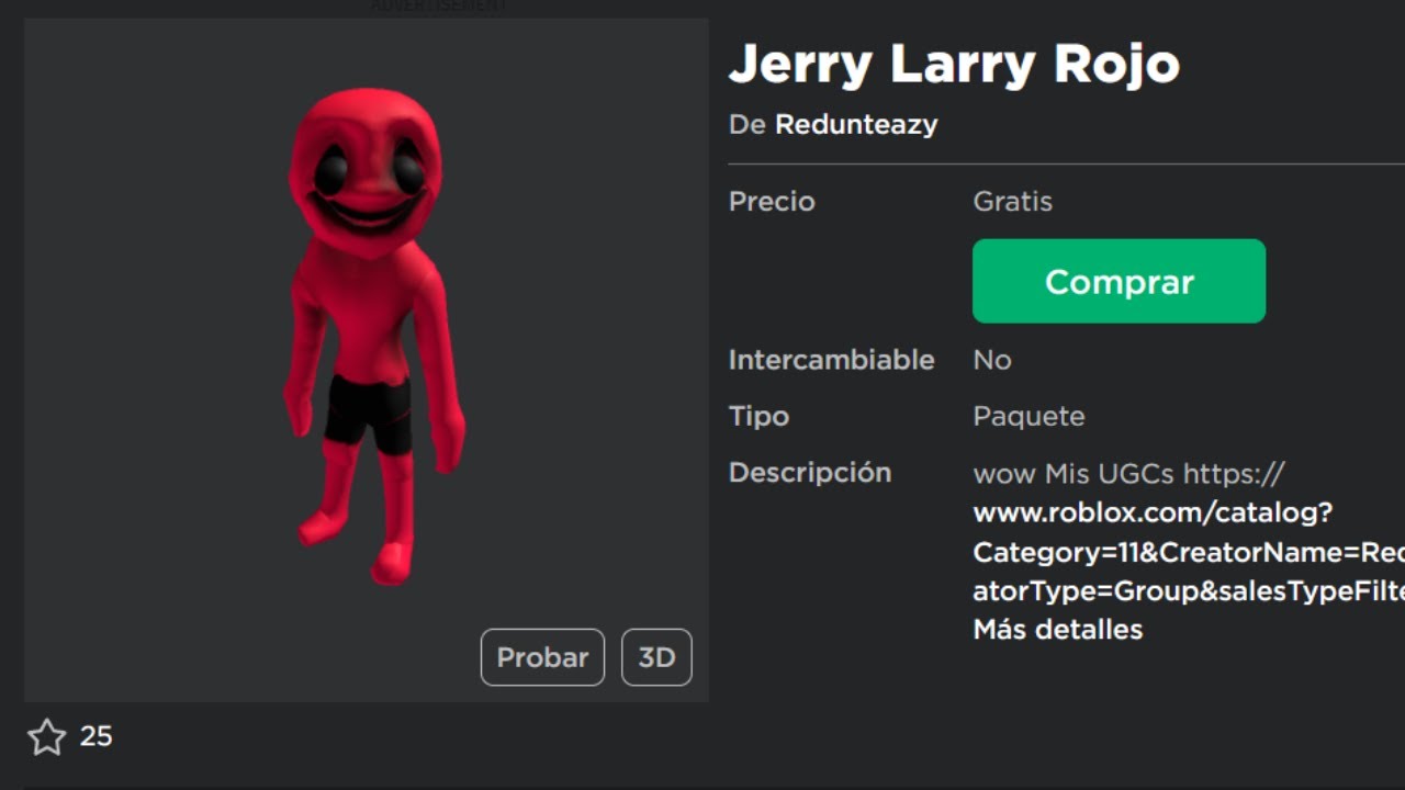 COMO CONSEGUIR Jerry Larry Rojo COMPLETAMENTE GRATIS EN ROBLOX - YouTube