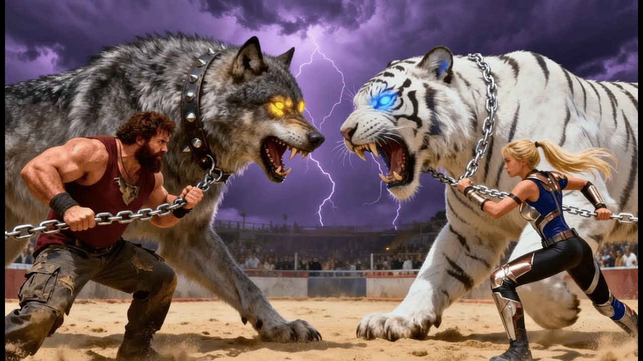 🔥 Massive White Tiger vs Giant Wolf | Ultimate Animal Duel | Who Is ...