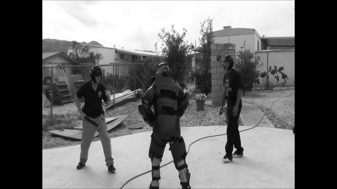 Desert Tactical-Baton Training w/ XP Redman Suit - YouTube