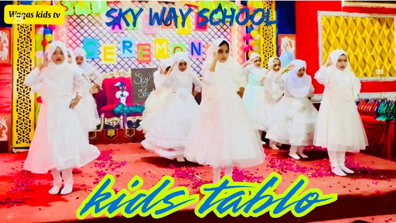 beautiful kids tablo performance in sky way school - YouTube