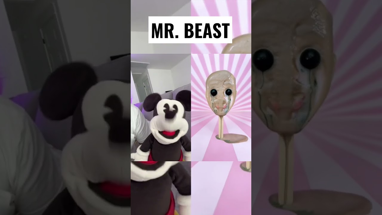 Mickey Mouse watches MR BEAST MELT INTO NOTHING?!? #shorts - YouTube