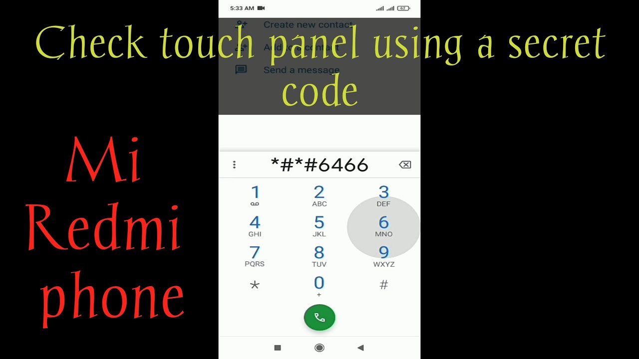 redmi touch checking code - YouTube