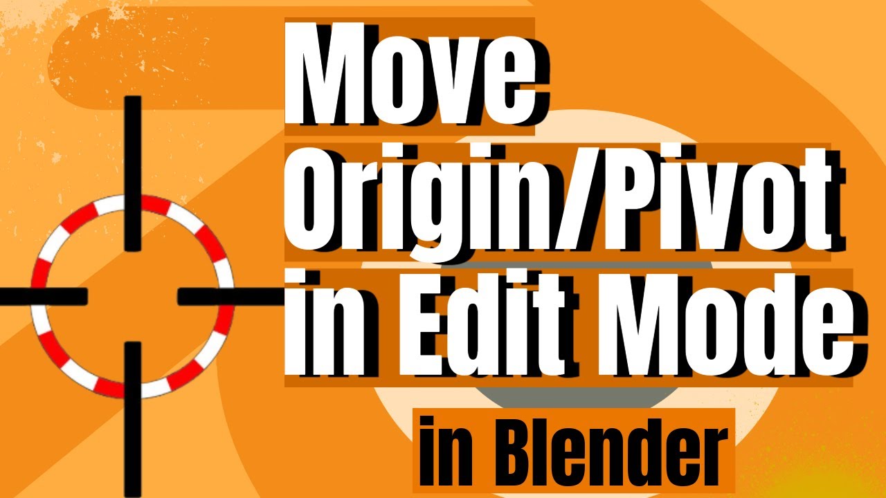 How to Move the Origin Point in Edit Mode in Blender - YouTube