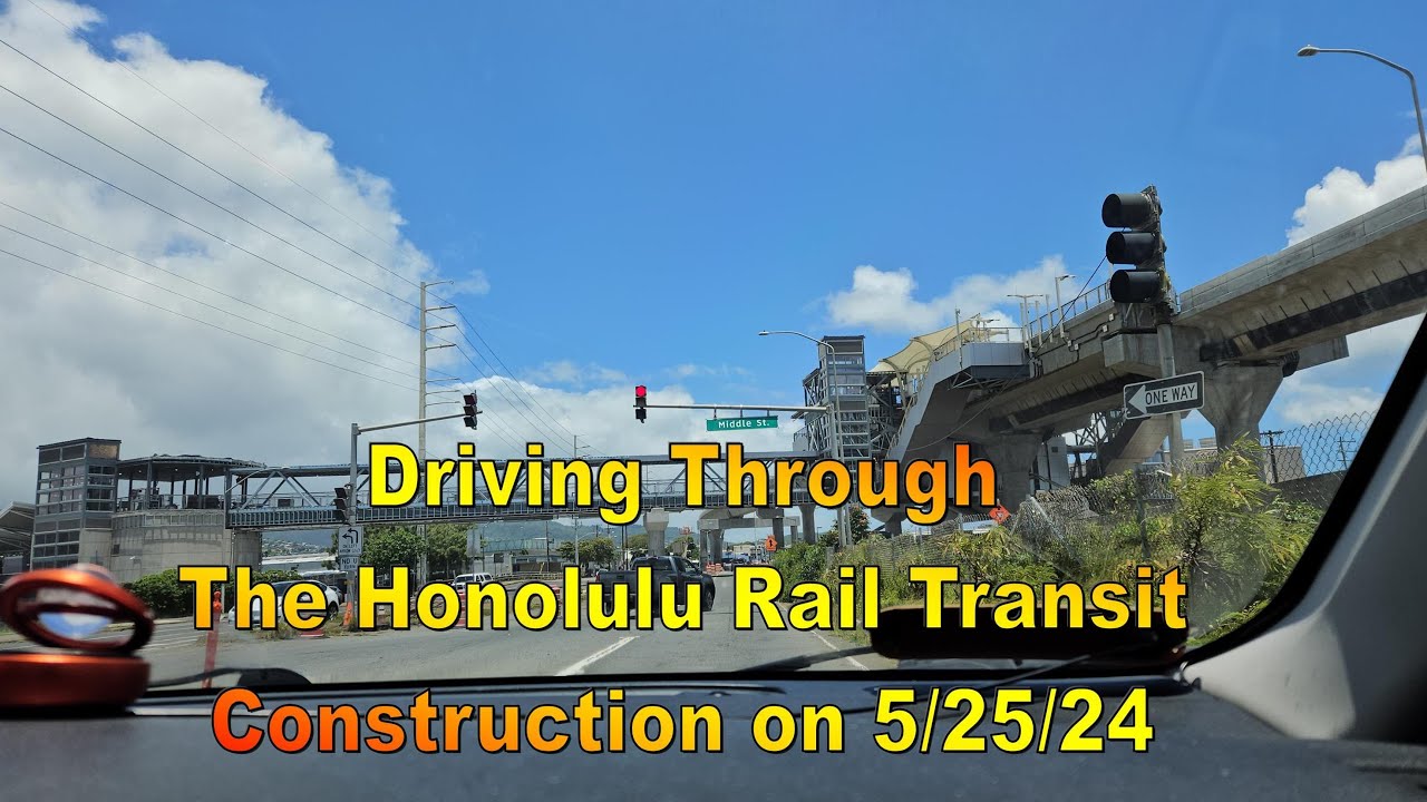 [4k] Driving Through The Honolulu Rail Transit Construction on ...