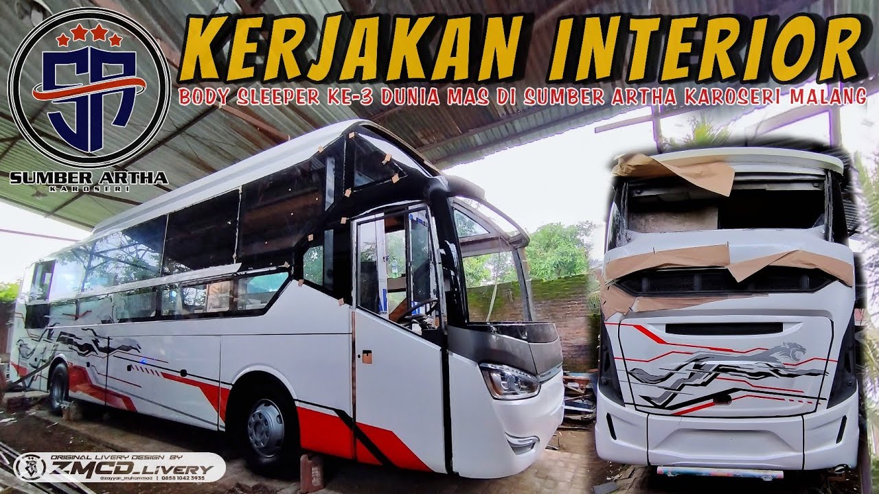 INTERIOR MULAI DI KERJAKAN‼️BODY SLEEPER BUS KE-3 BUS DUNIA MAS BY ...