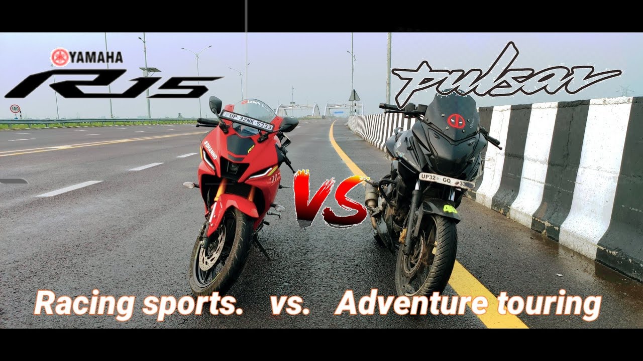 Yamaha R15 VS Pulsar 200 NS ADV sports | Drag Race | Highway top speed ...