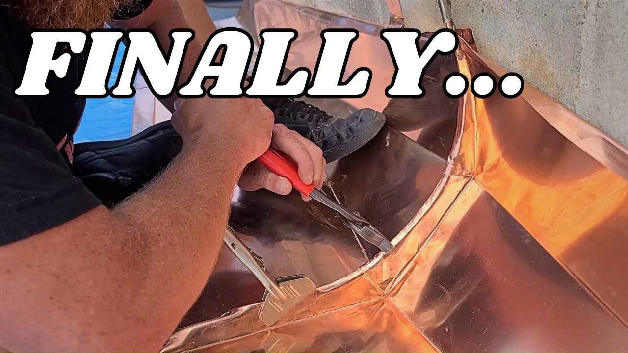 Metal Roofer Finally Gets to Work With COPPER STANDING SEAM!! - YouTube