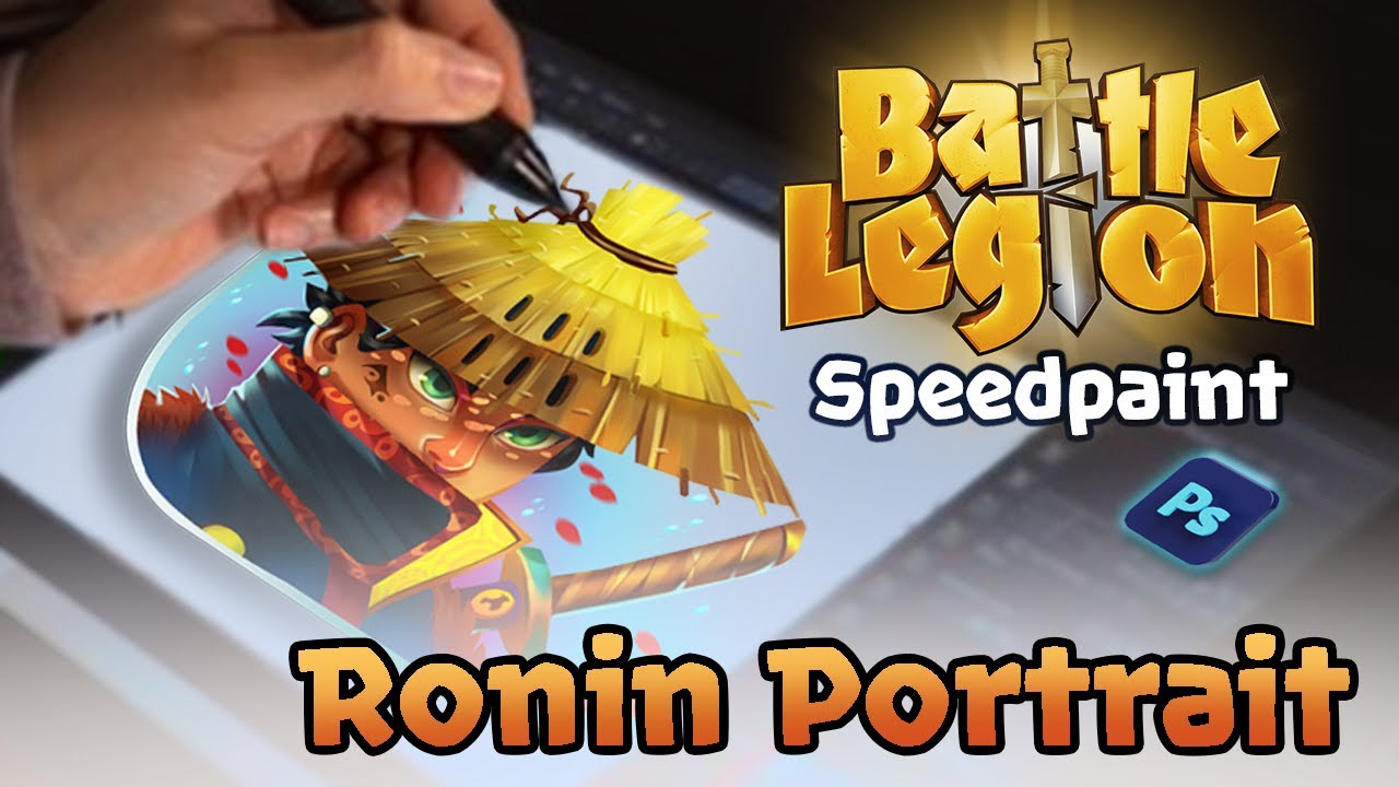Ronin portrait art timelapse [part of the new army pack!] - YouTube