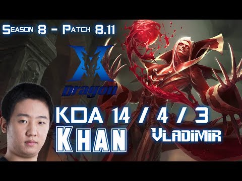 KZ Khan VLADIMIR vs KENNEN Top - Patch 8.11 KR Ranked - YouTube