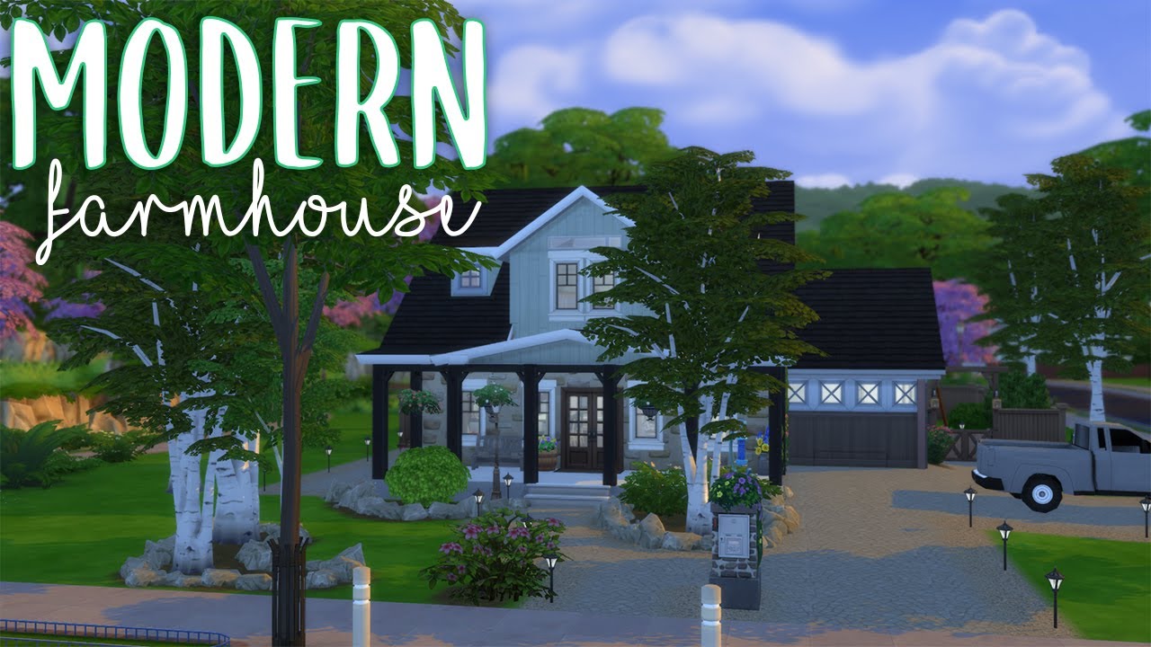 Modern Farmhouse | Sims 4 Speed Build - YouTube