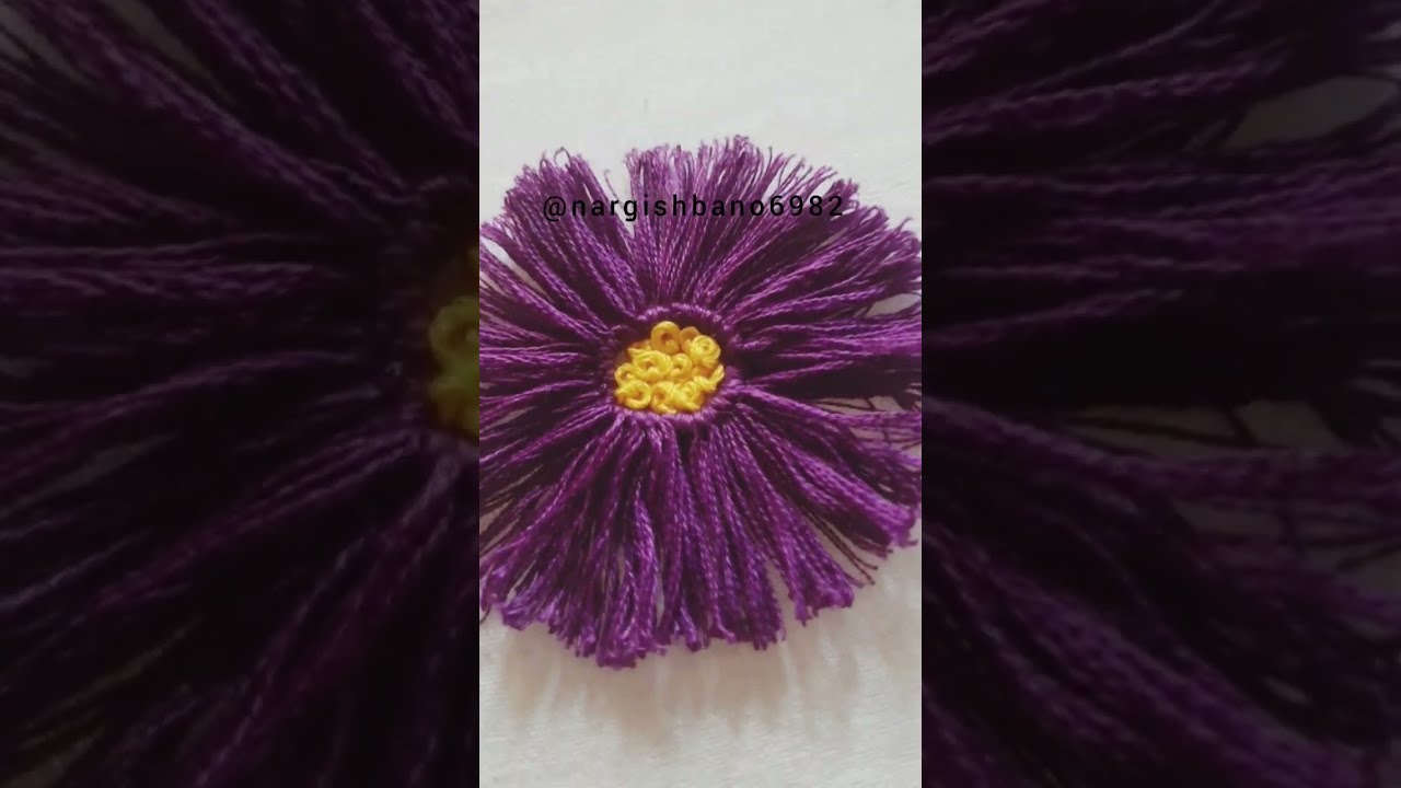 3d flower embroidery tutorial| beautiful embroidery designs| simple ...