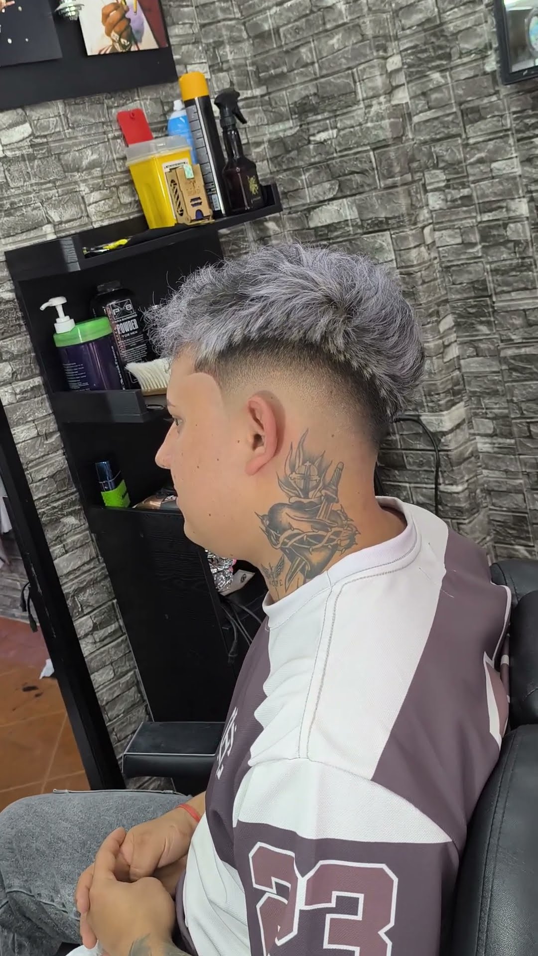FADE 🔥 mechas platinadas+ textura #viral #fade #short #platinado - YouTube