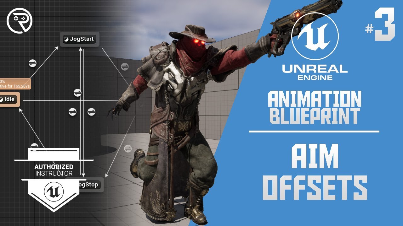 Unreal Engine 5 Tutorial - Animation Blueprint Part 3: Aim Offsets - YouTube