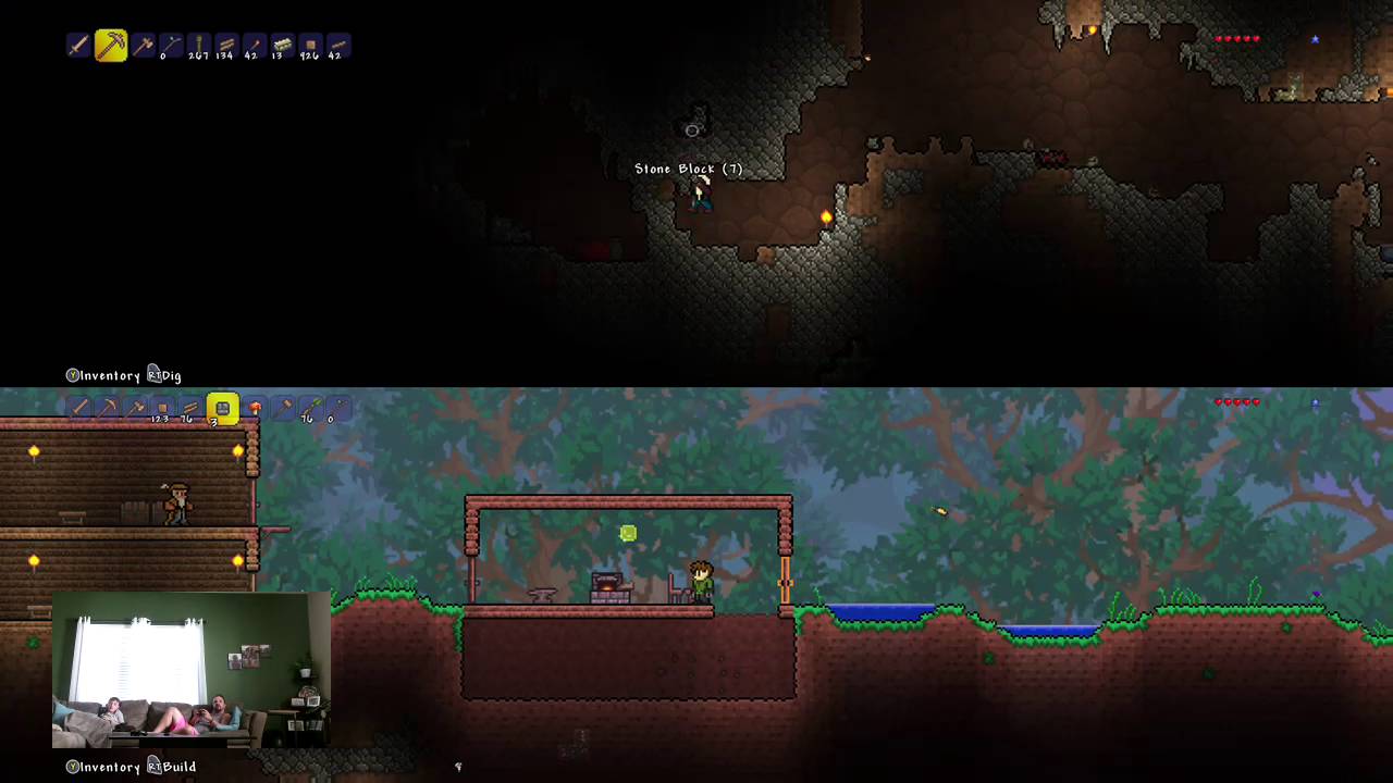 Terraria: Xbone co-op split screen - YouTube
