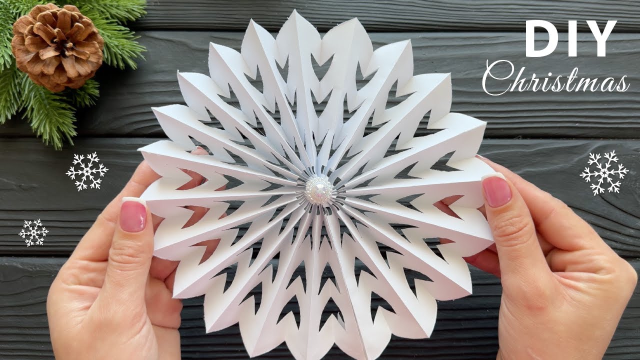 How to make Easy Paper Snowflake DIY Christmas Tutorial - YouTube