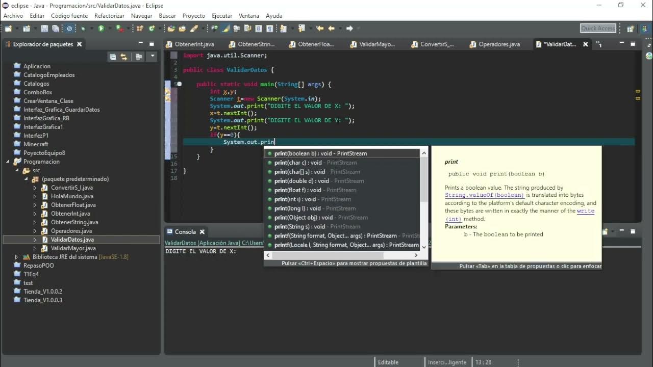 Programación en Java || VALIDAR DATOS - YouTube