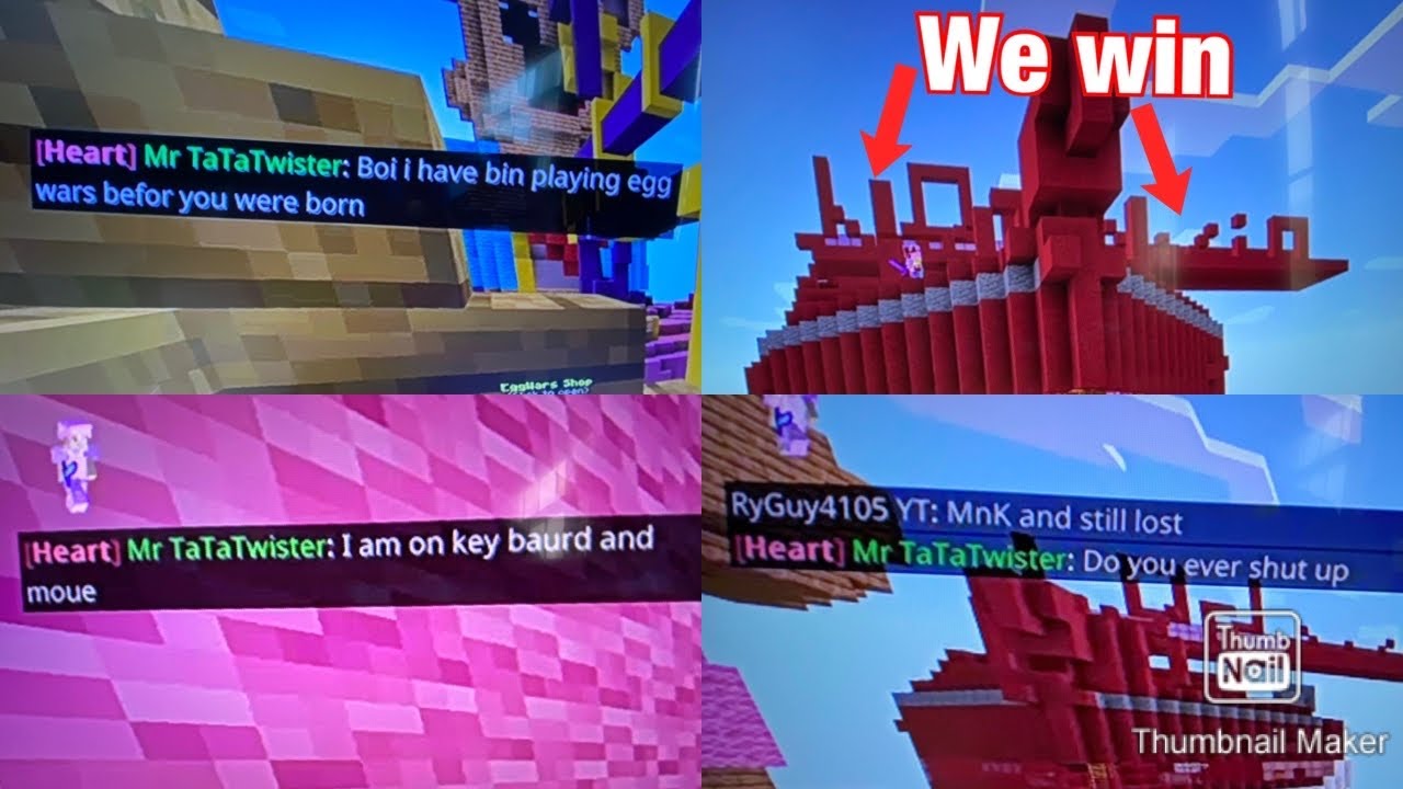 TRASH-TALKER MnK Players get DESTROYED by CONTROLLER (Minecraft Egg ...