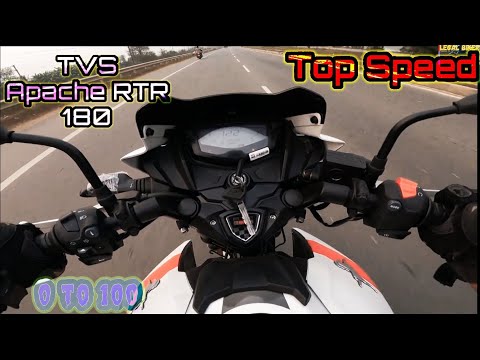 NEW 2024 TVS APACHE RTR 180 2V | TOP SPEED | 0 😱 to 100 💯