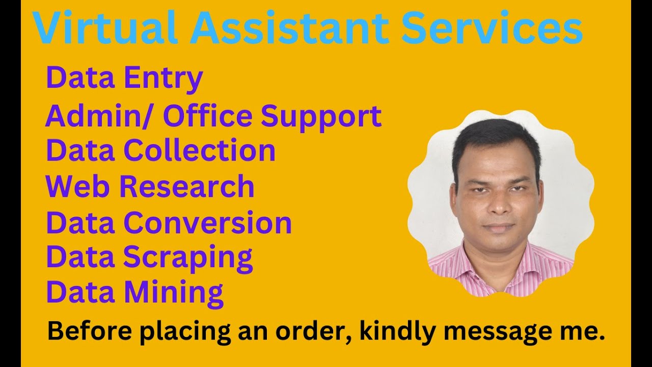 Virtual Assistant Gig Video(Web Research, Data Entry, Lead Generation ...