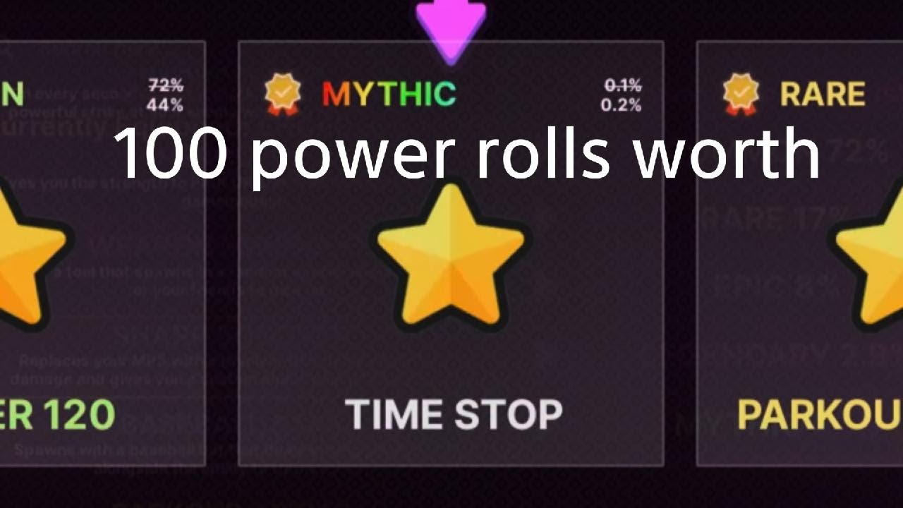100 power rolls used - YouTube
