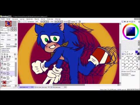 Sonic the Hedgehog - Sonic - Speedpaint - YouTube