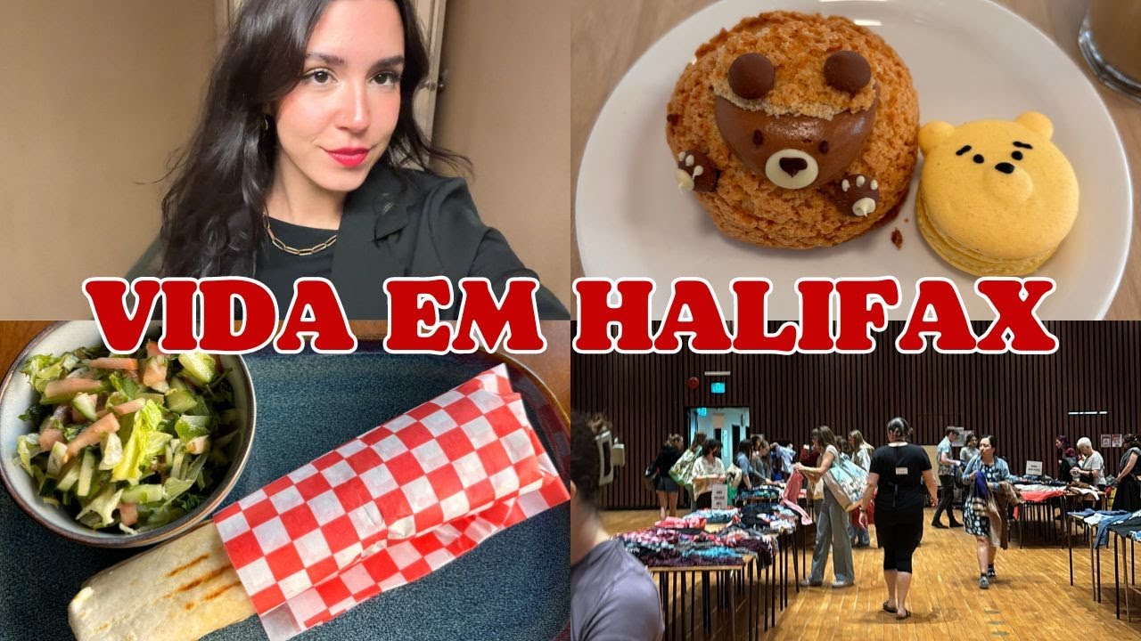 VLOG troca de roupas, cafeteria mais fofa de Halifax, festa com amigos ...