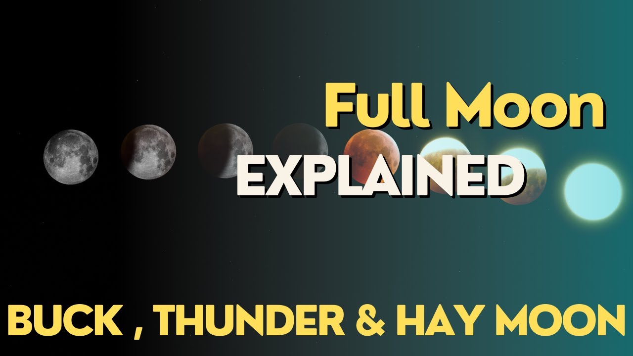 Full moon explained | buck moon | thunder moon | hay moon | july 2023 ...
