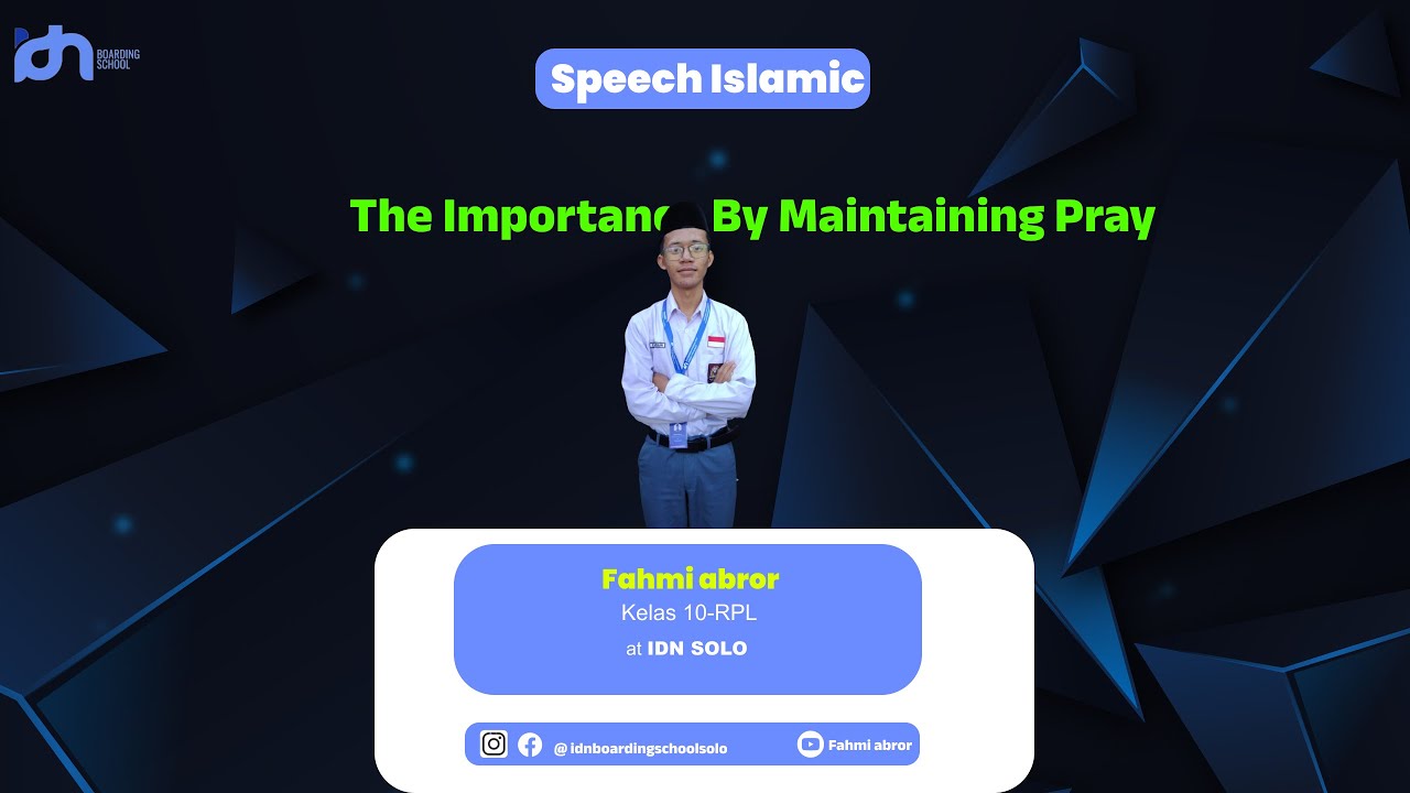 Speech Islamic By The Title The Importance By Maintaining Pray - YouTube